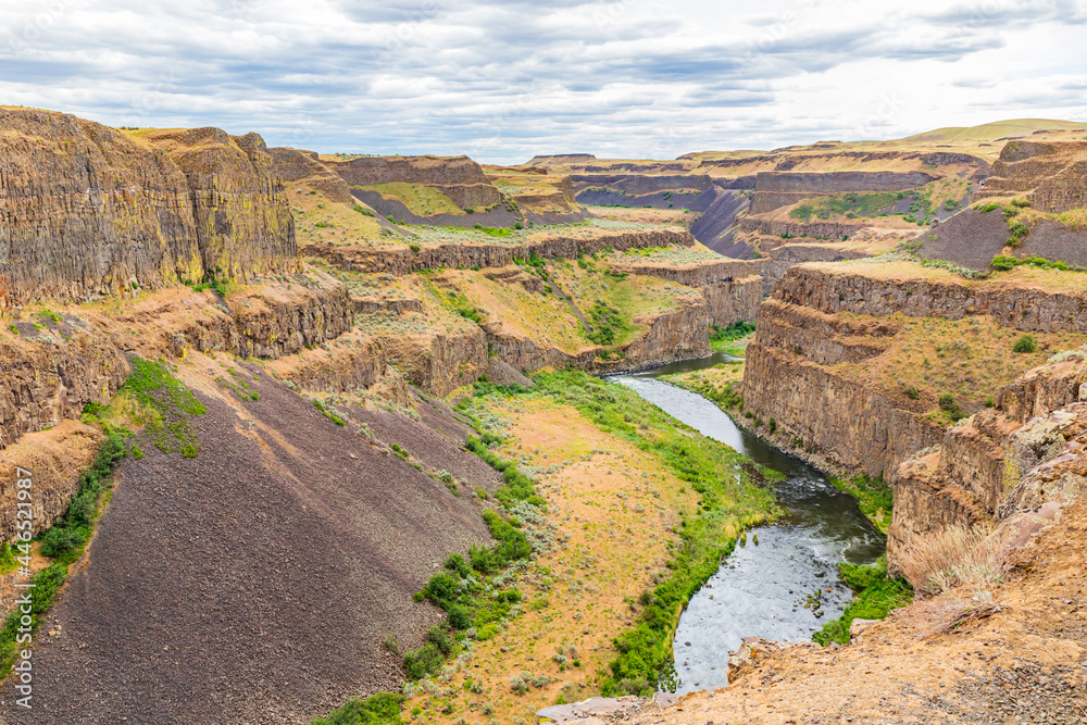The Palouse River Canyon in Palouse Falls State Park. Stock Photo ...