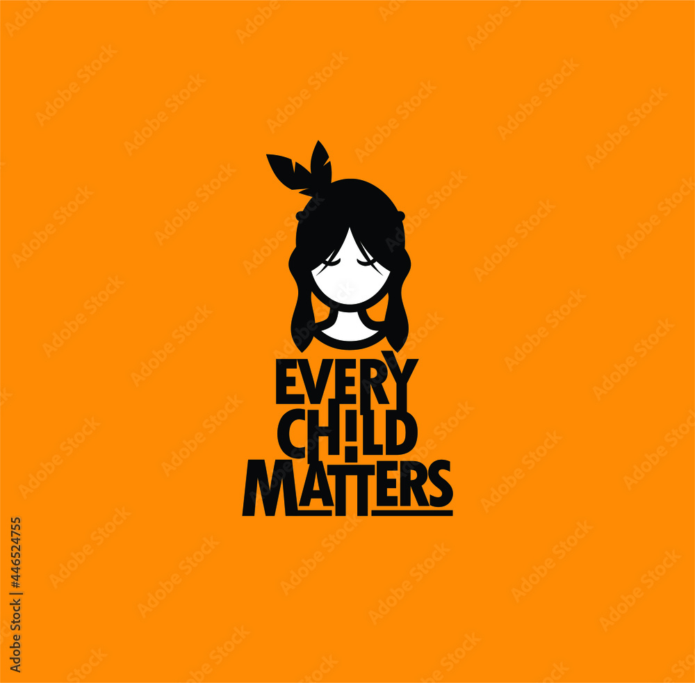 Every Child Matters design for Orange Shirt Day Canada. Vector Logo ...