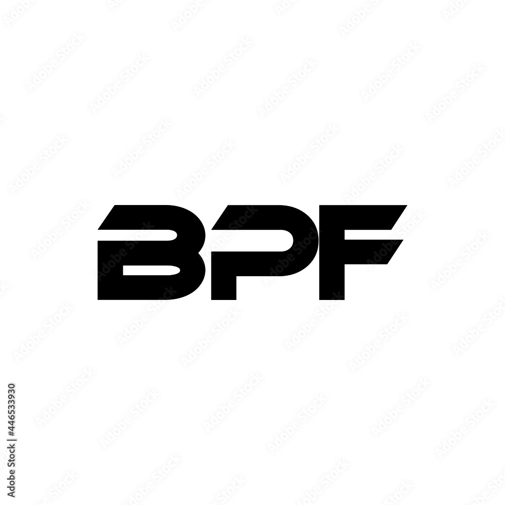 BPF letter logo design with white background in illustrator, vector ...