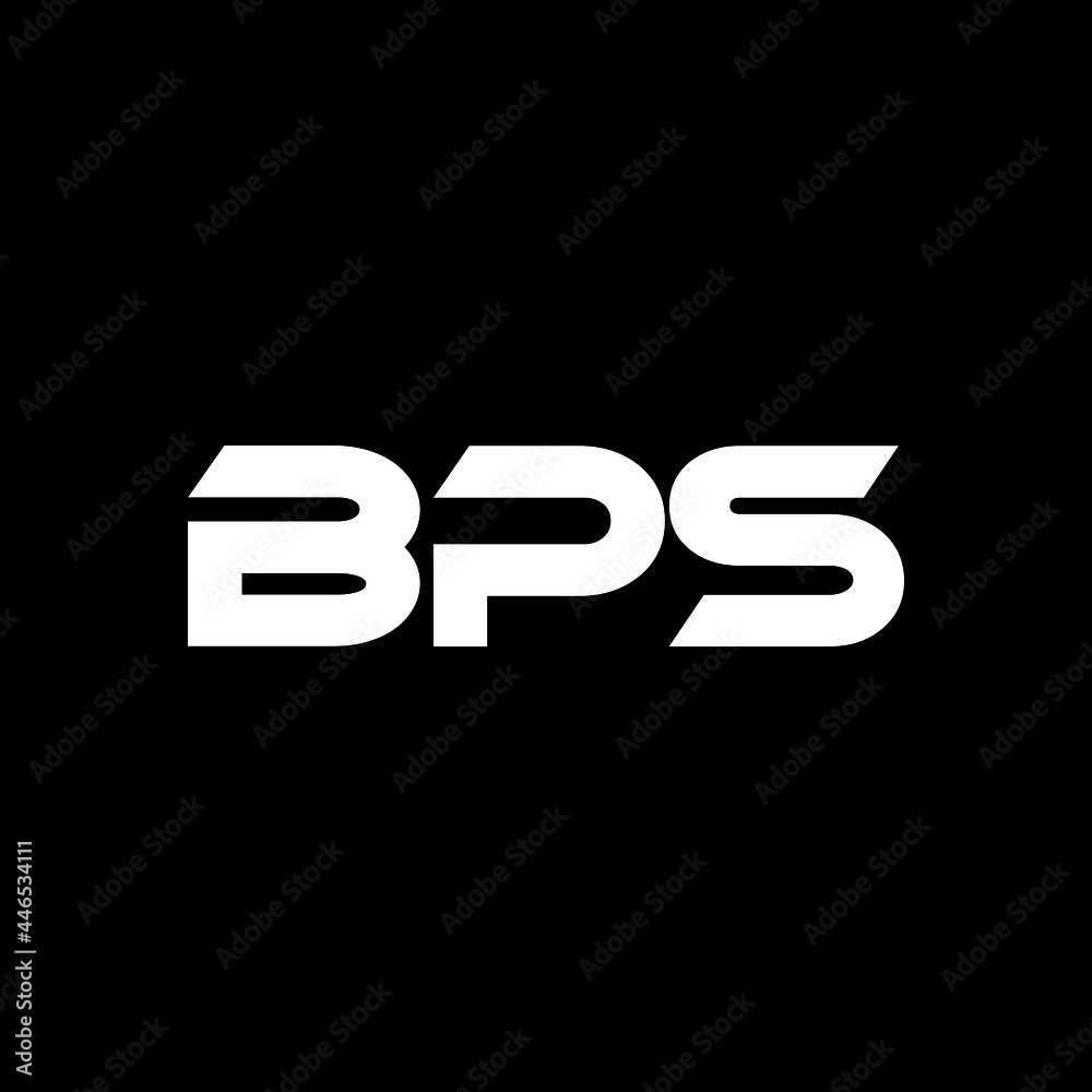 BPS letter logo design with black background in illustrator, vector ...