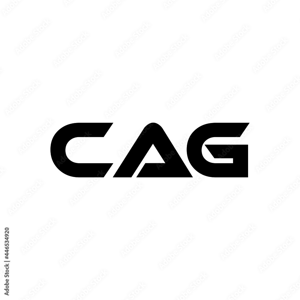 CAG letter logo design with white background in illustrator, vector logo modern alphabet font ...