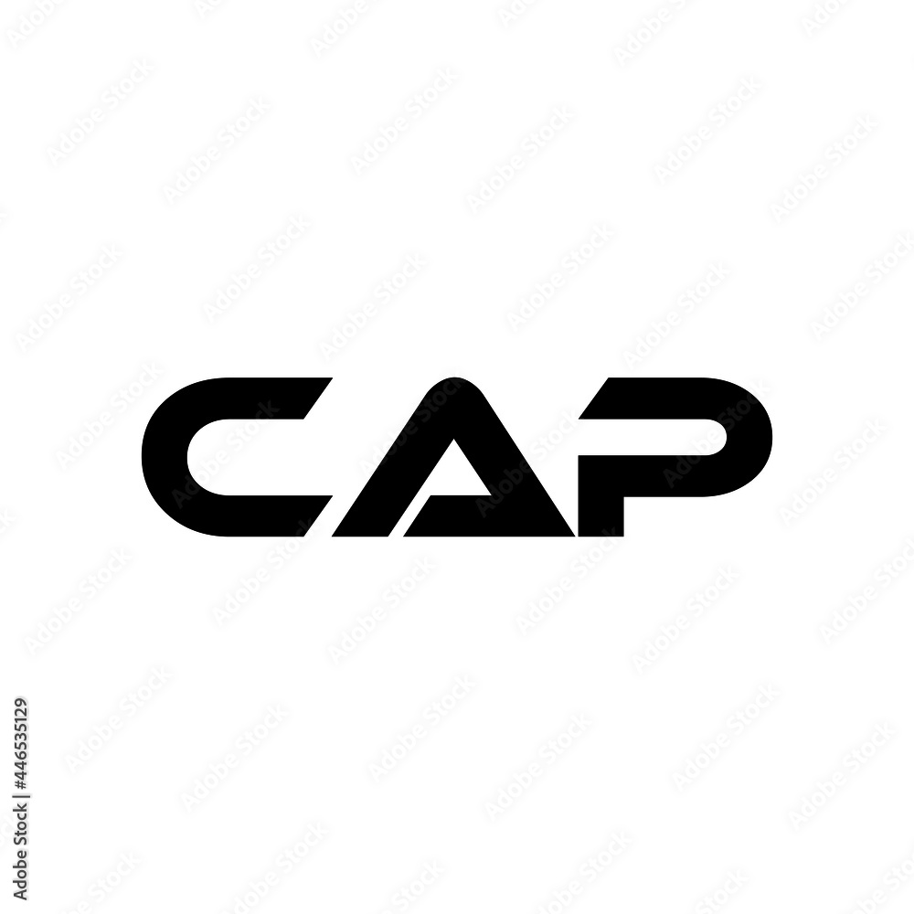 CAP letter logo design with white background in illustrator, vector ...