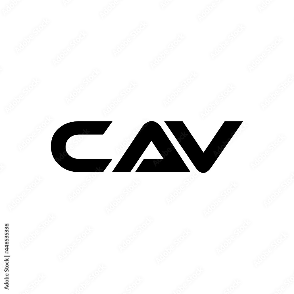CAV letter logo design with white background in illustrator, vector ...