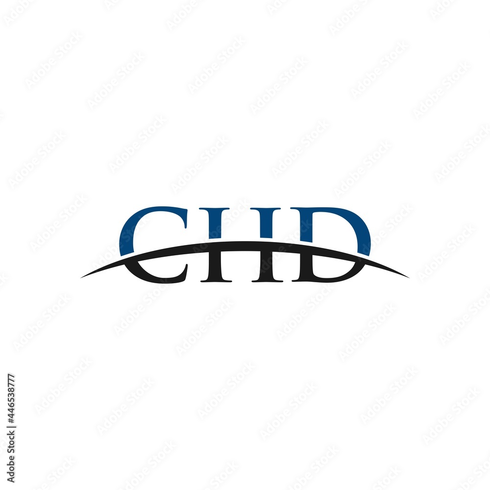 CHD initial overlapping movement swoosh horizon, logo design ...