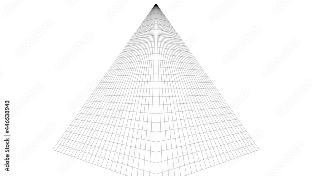Abstract 3D background rendering of geometric pyramid shapes. Computer ...