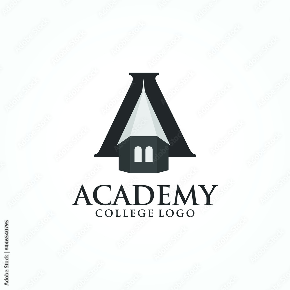 Letter A and Tower Building Symbol. University or College logo Design ...