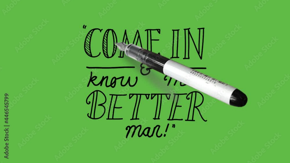 Writing Come in and know me better man with art in black colour with ...