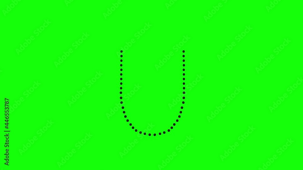 Tutorial for writing English alphabet. Trace the letter u with a pencil ...