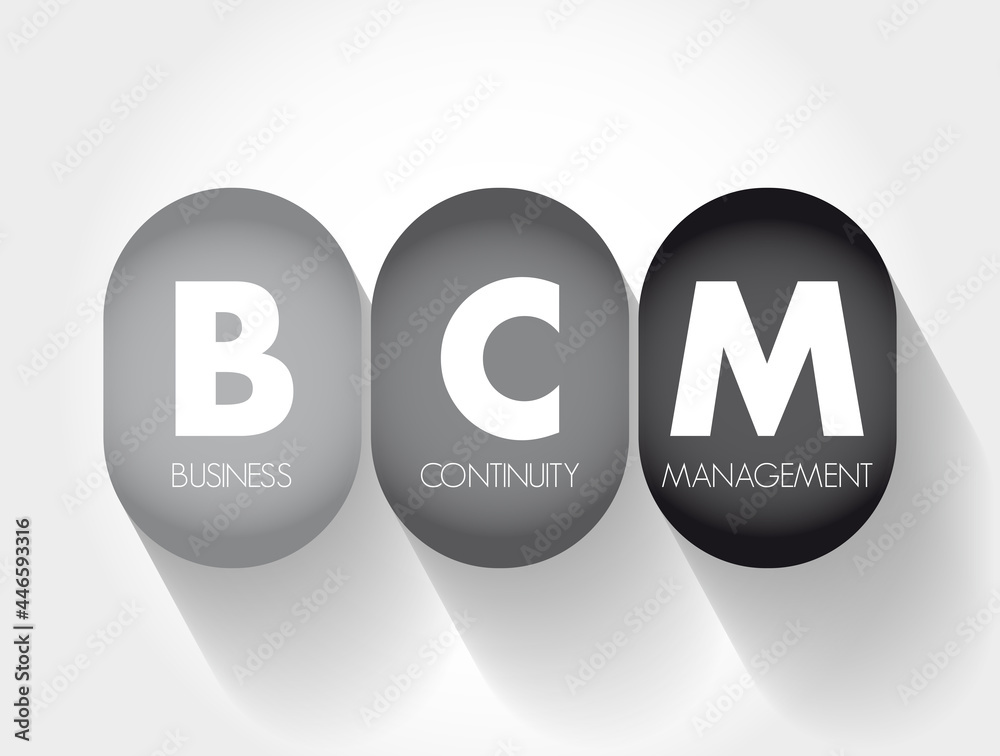 BCM - Business Continuity Management acronym, business concept ...