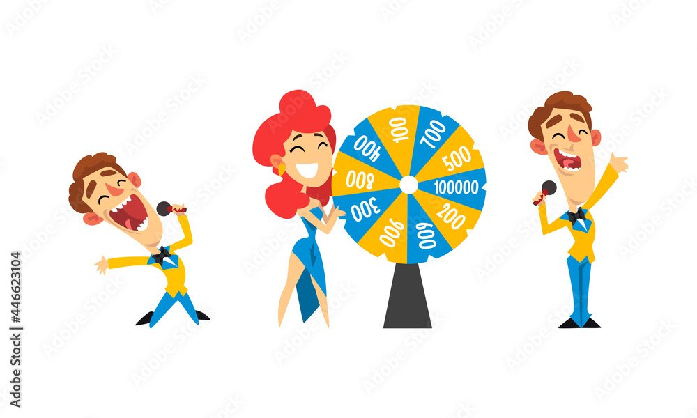 Lucky Happy People Winning Jackpot on Million Dollars at Lottery Show ...