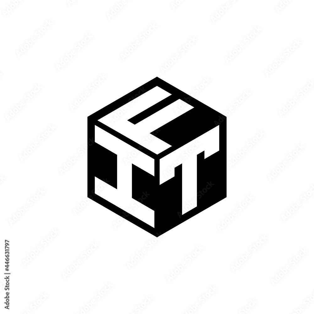 ITF letter logo design with white background in illustrator, vector ...