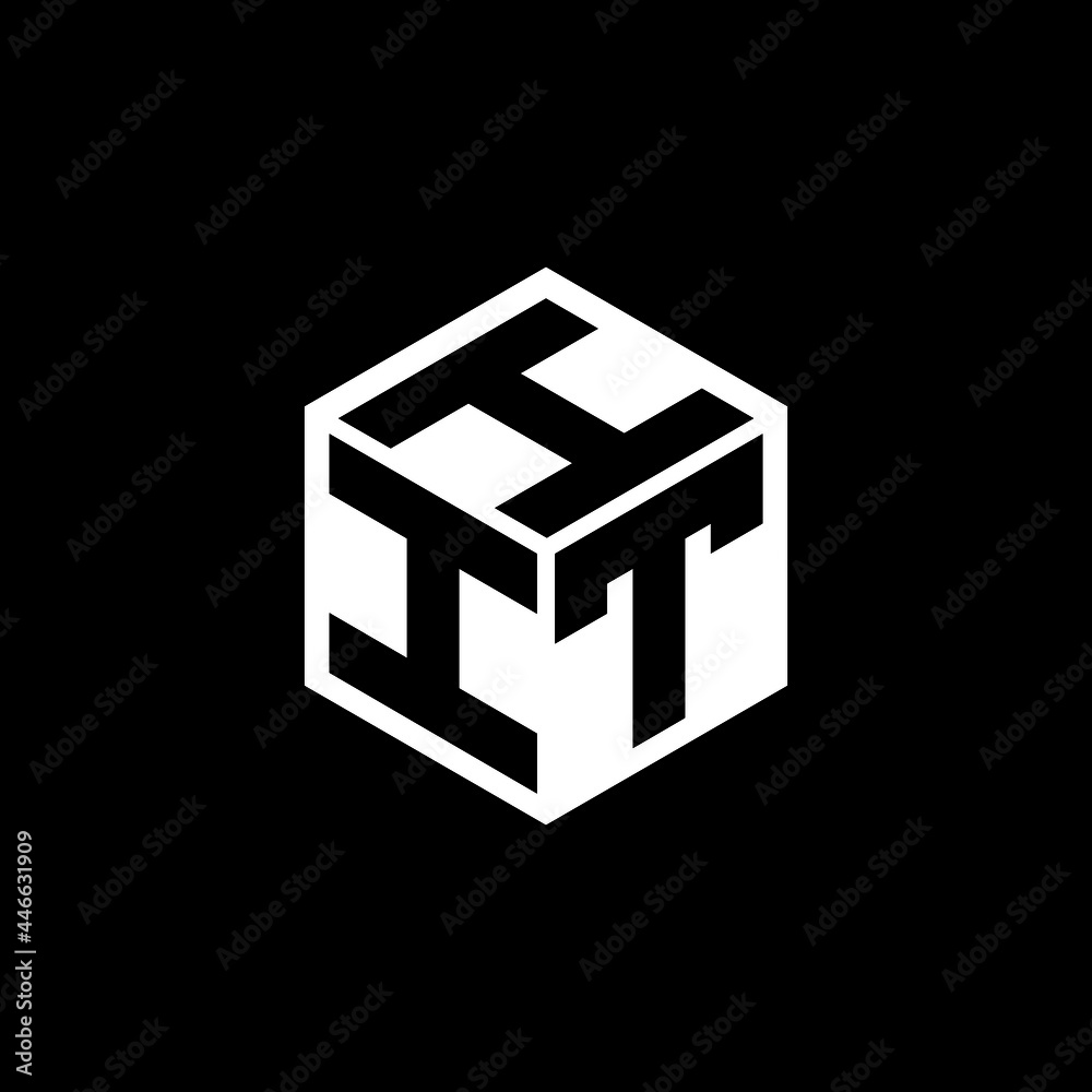 ITI letter logo design with black background in illustrator, vector ...