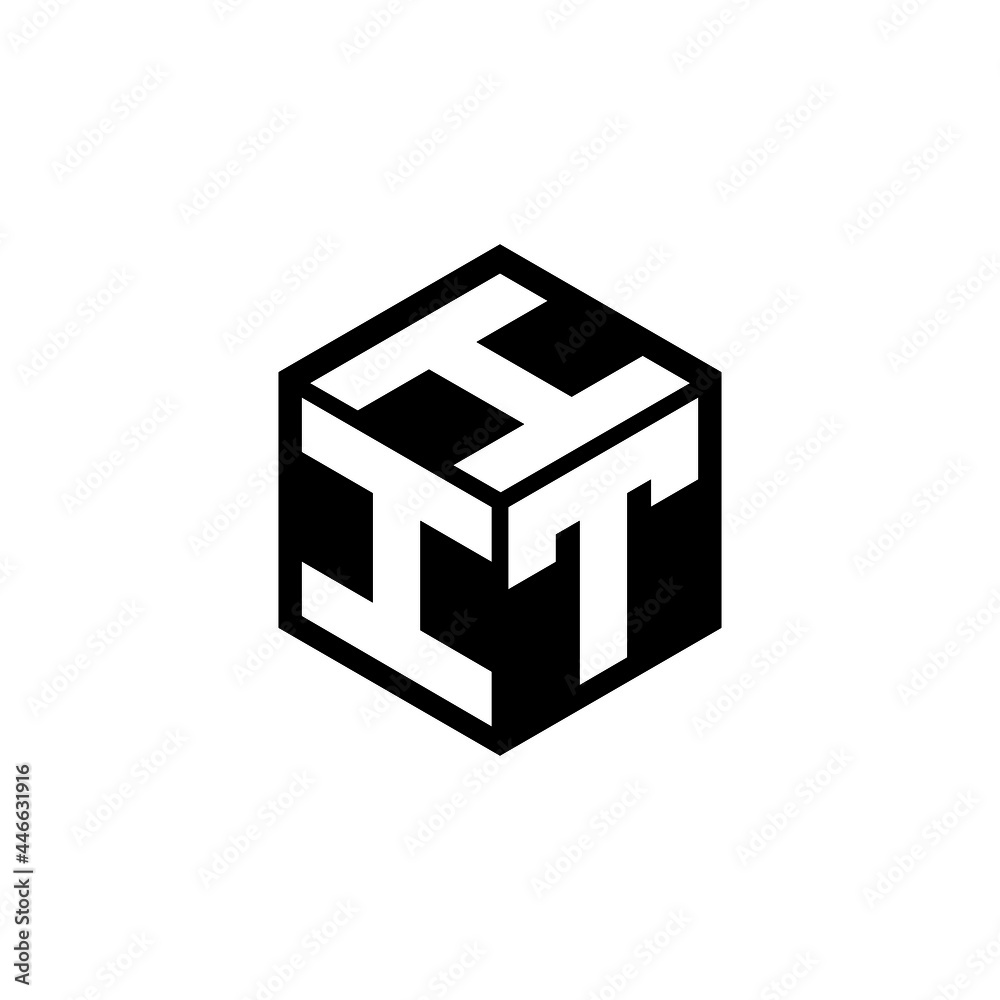 Vecteur Stock ITI letter logo design with white background in ...