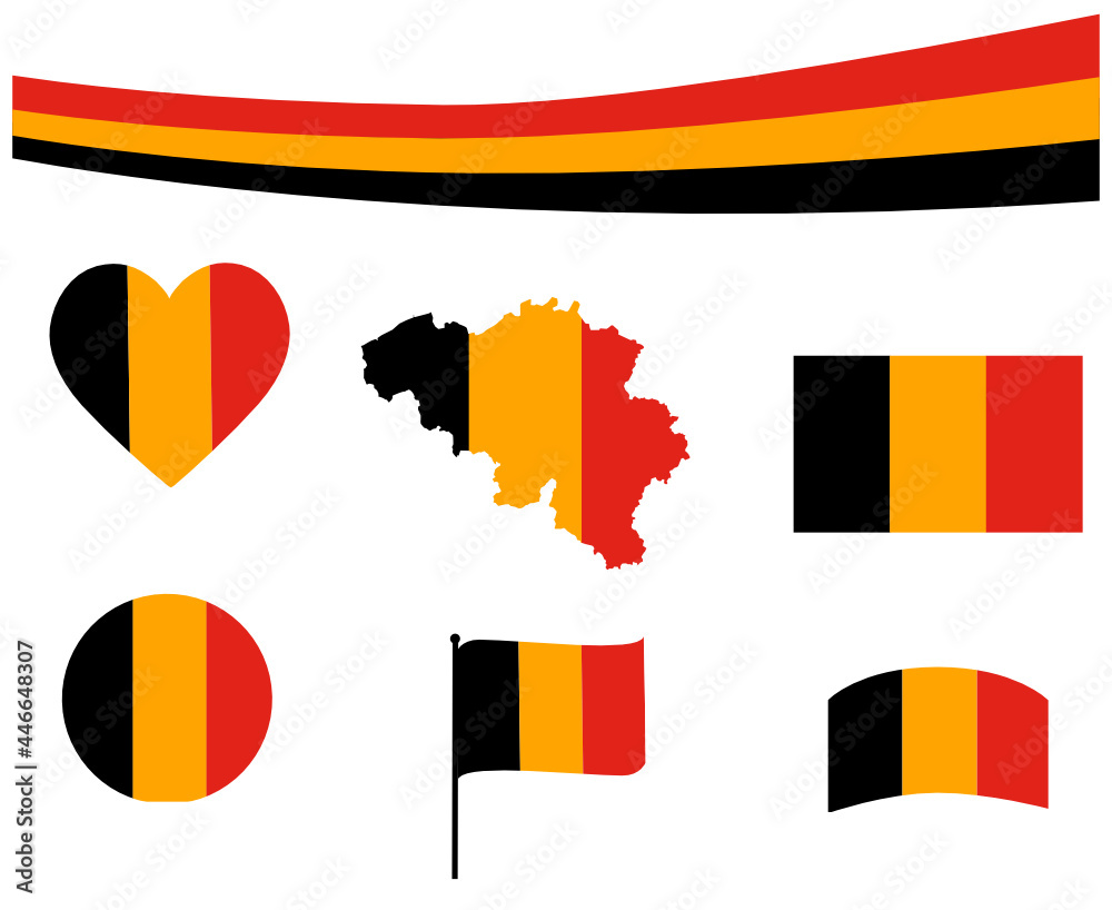Belgium Flag Map