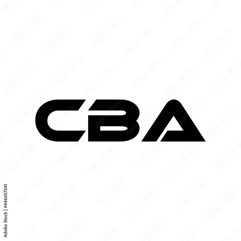 CBA letter logo design with white background in illustrator, vector ...