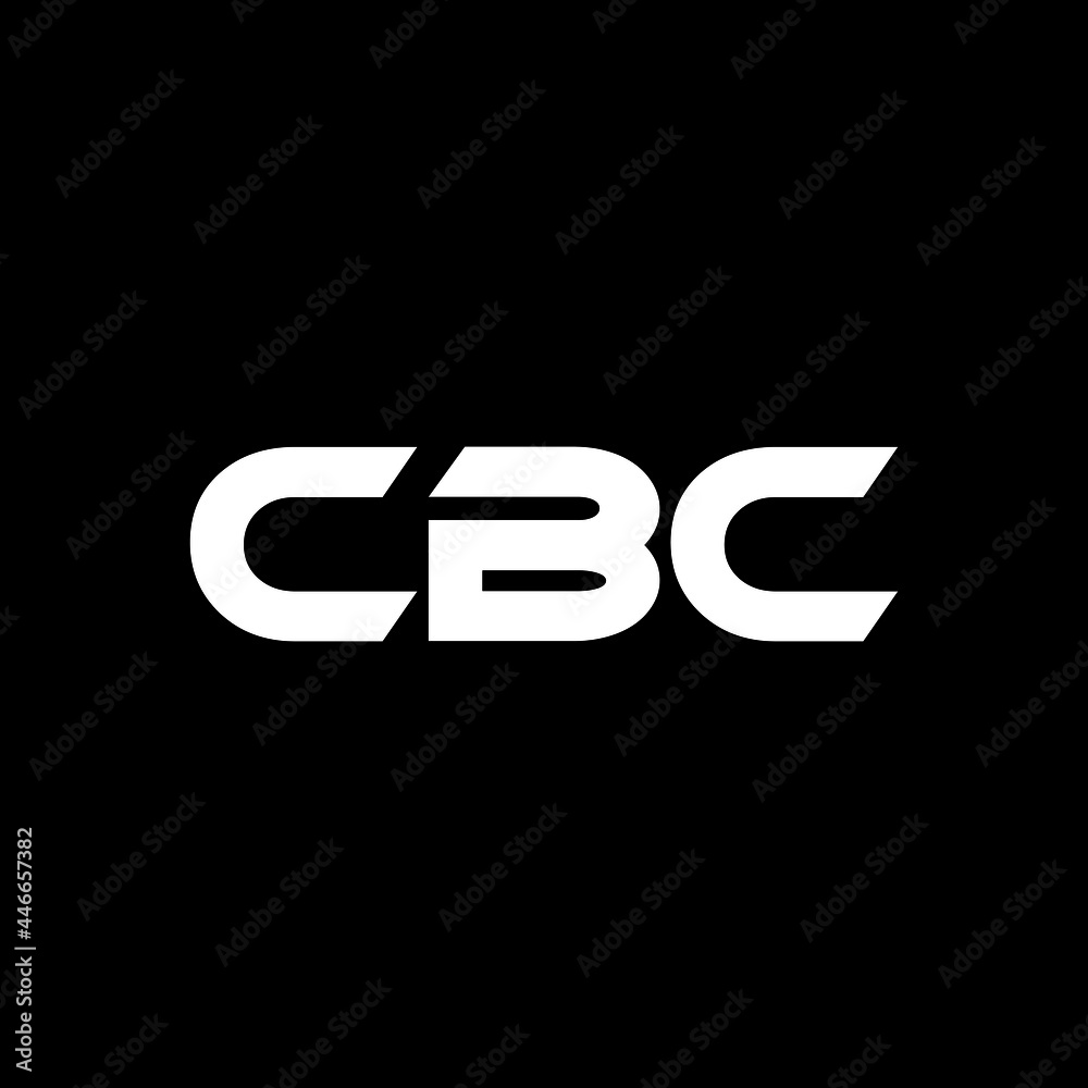 Vettoriale Stock CBC letter logo design with black background in ...