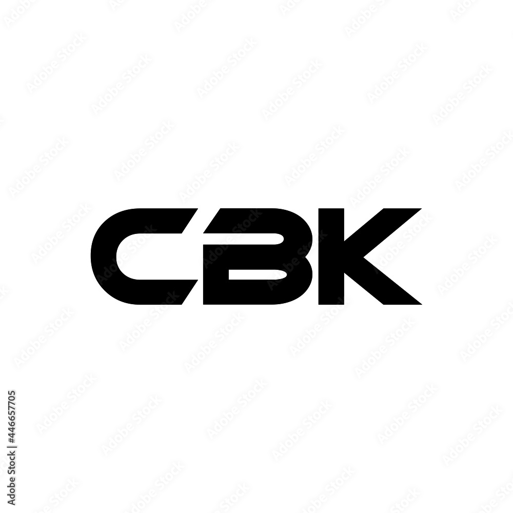 CBK letter logo design with white background in illustrator, vector ...