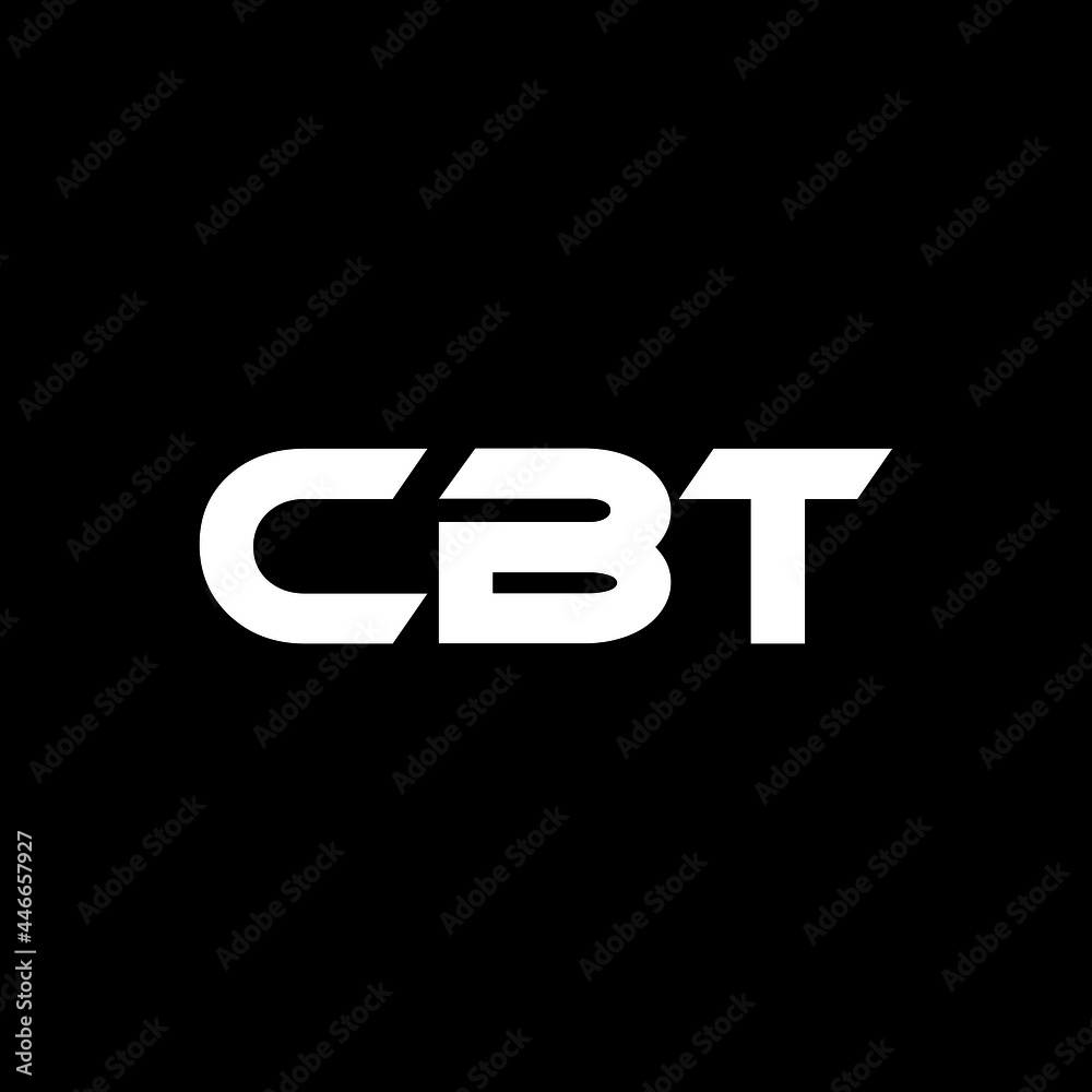 CBT letter logo design with black background in illustrator, vector ...