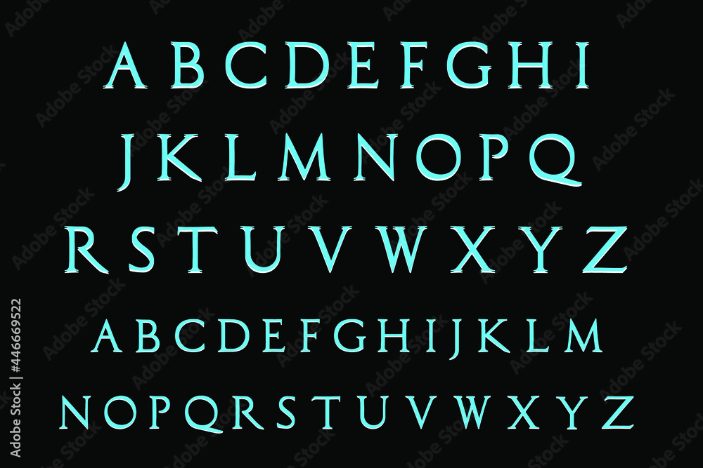 Modern Roman Alphabet Font A to Z Stock Vector | Adobe Stock