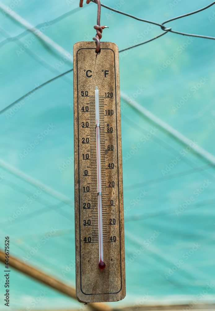 Outdoor thermometer with celsius scale for measuring air temperature ...