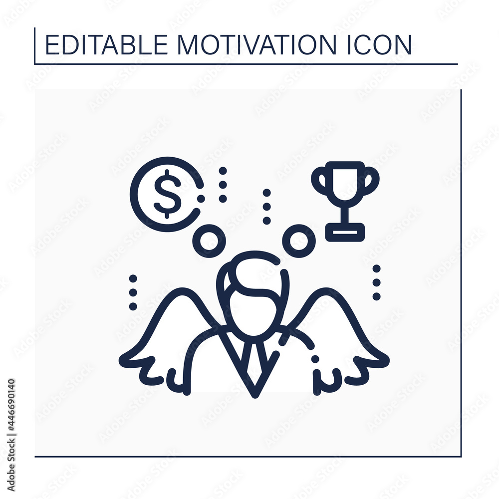 Vektorová grafika „Motivation line icon. Process that initiates, guides ...