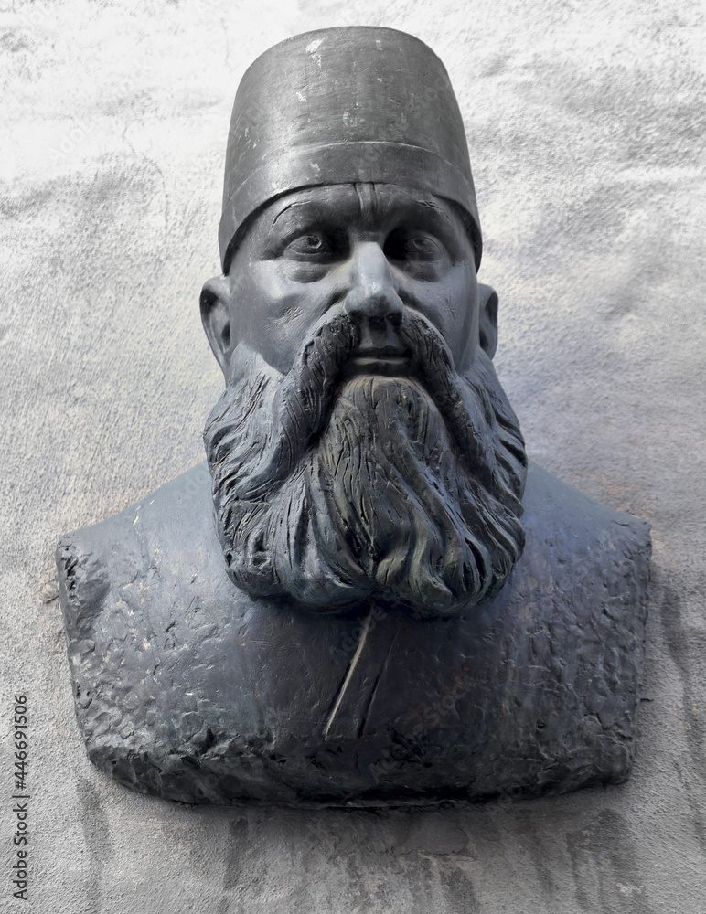 Büste des Rechenmeisters Adam Ries an einer Fassade Stock Photo | Adobe ...
