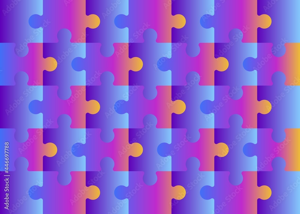 Set of multicolored puzzle pieces isolated Jigsaw puzzle 35 multicolor ...