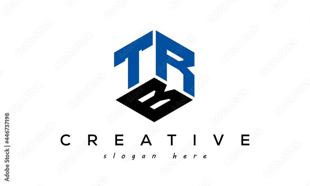 TRB triangle letter with circle logo Stock Vector | Adobe Stock