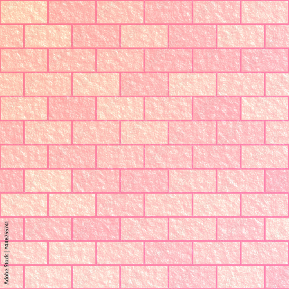 Pink brick texture watercolor background. Gradient pink brick wall ...
