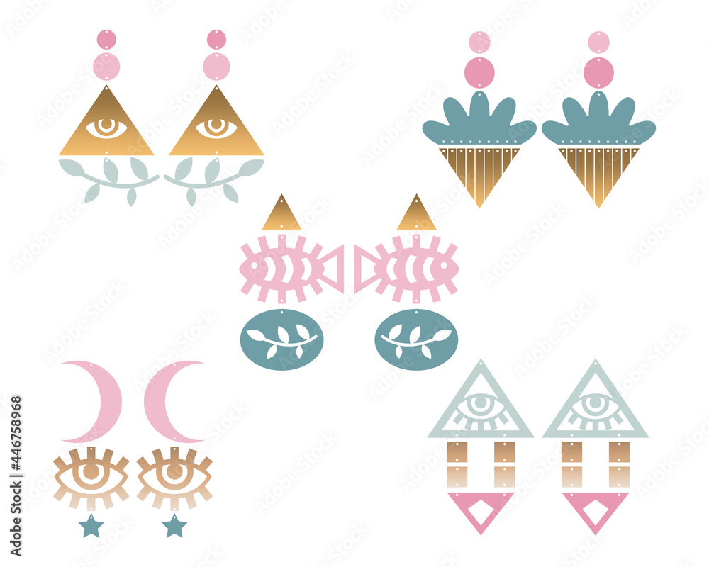 Bohemian Earring SVG. Boho Earrings SVG. Leather Earrings SVG ...