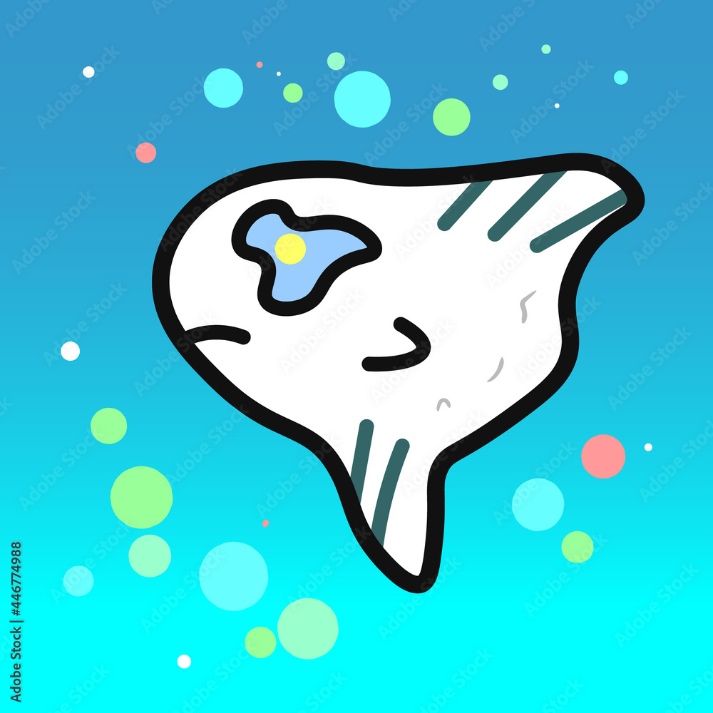 Sunfish cartoon. Sunfish vector illustration Stock Vector | Adobe Stock