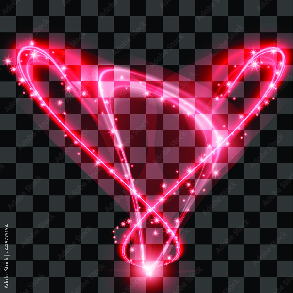 Red light effect special abstract line glow editable eps vector ...