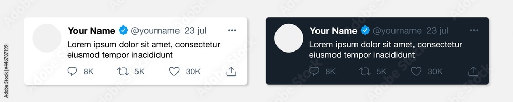 twitter post template mock up. social network app frame mockup ...