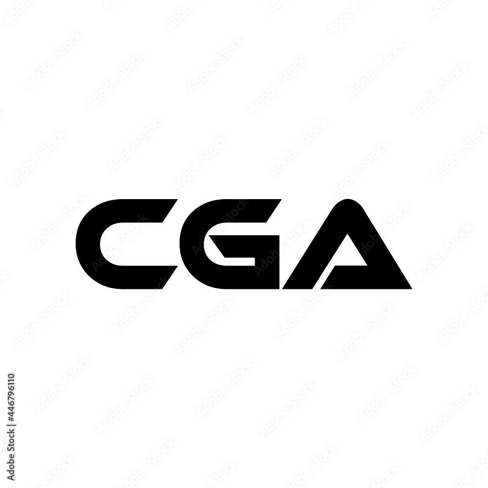 CGA letter logo design with white background in illustrator, vector ...