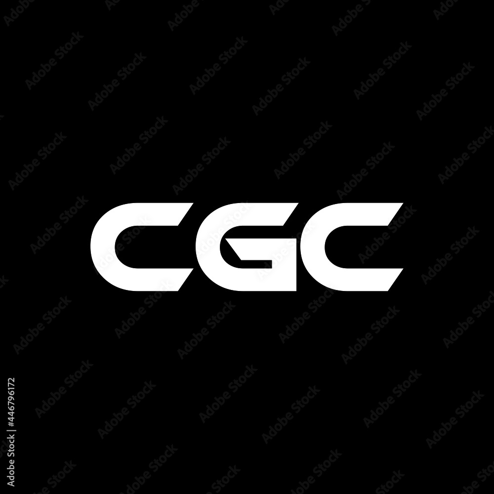 CGC letter logo design with black background in illustrator, vector ...