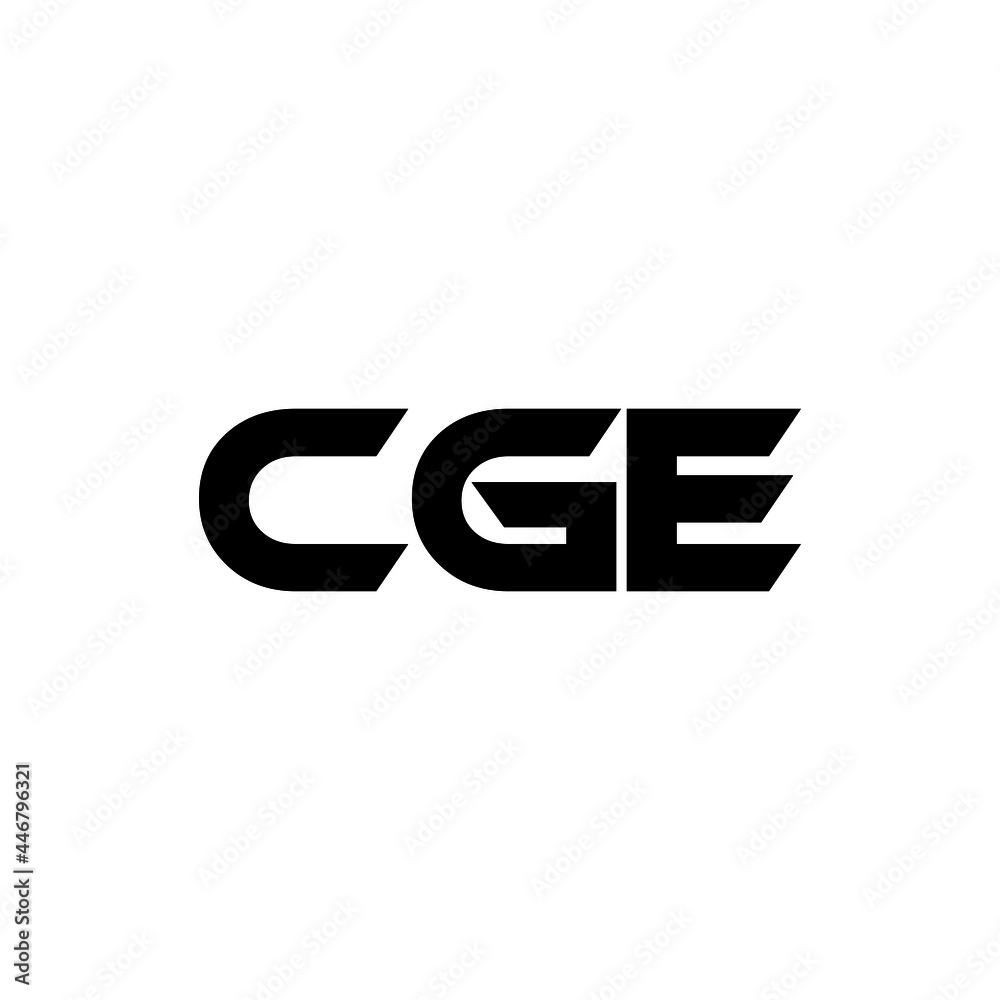 CGE letter logo design with white background in illustrator, vector ...