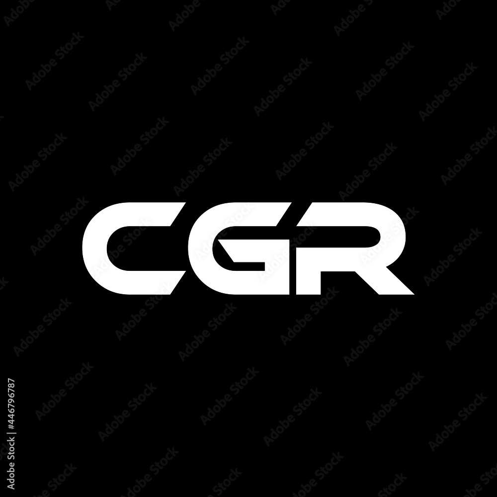 CGR letter logo design with black background in illustrator, vector ...