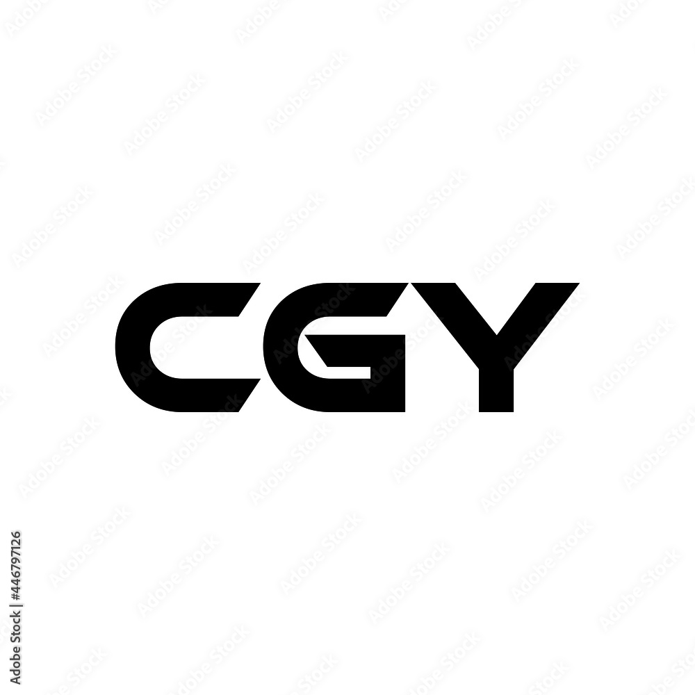 Vecteur Stock CGY letter logo design with white background in ...