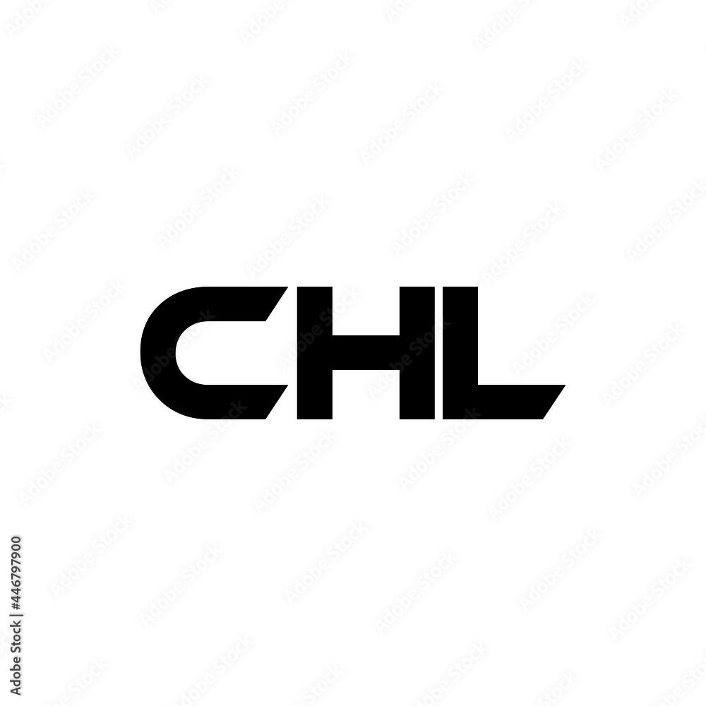 CHL letter logo design with white background in illustrator, vector ...