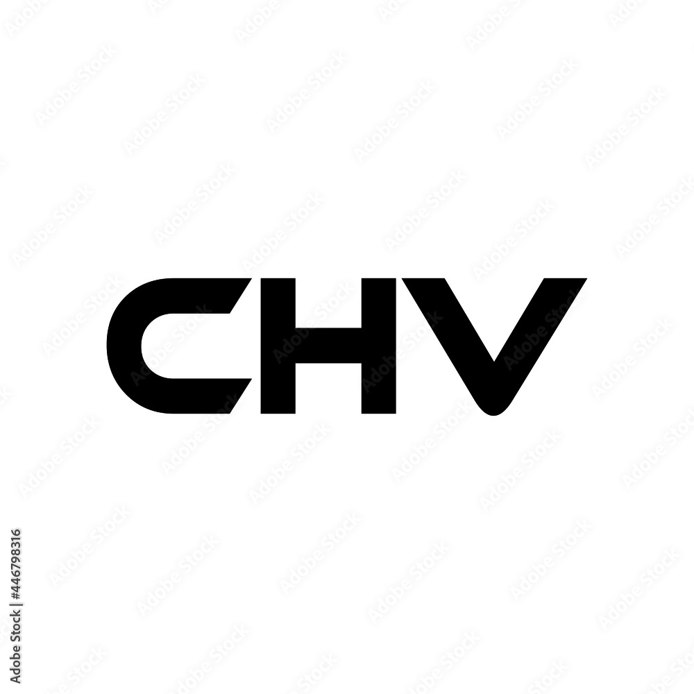 CHV letter logo design with white background in illustrator, vector ...
