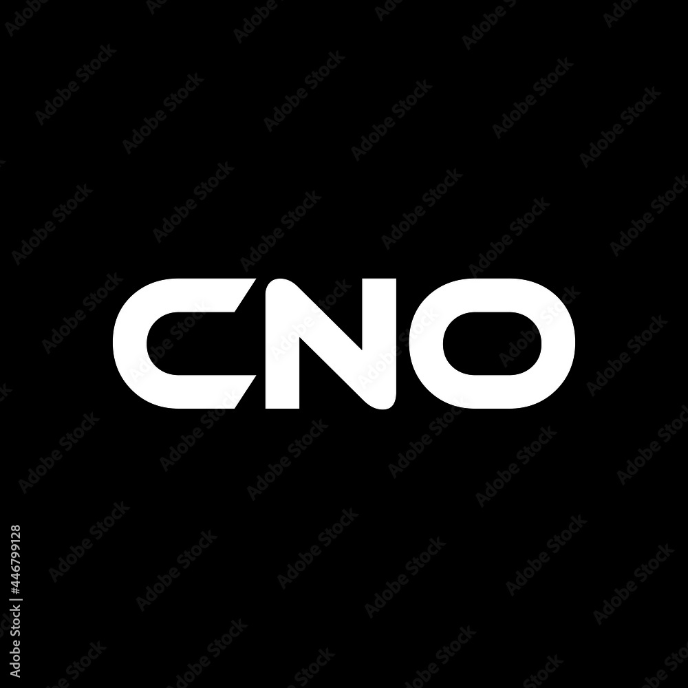 CNO letter logo design with black background in illustrator, vector ...
