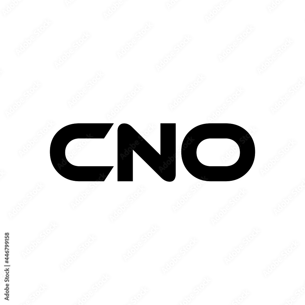 CNO letter logo design with white background in illustrator, vector ...