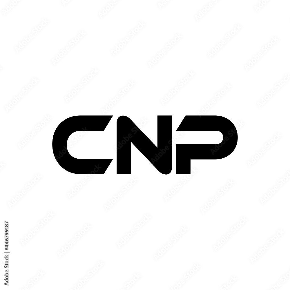 CNP letter logo design with white background in illustrator, vector ...