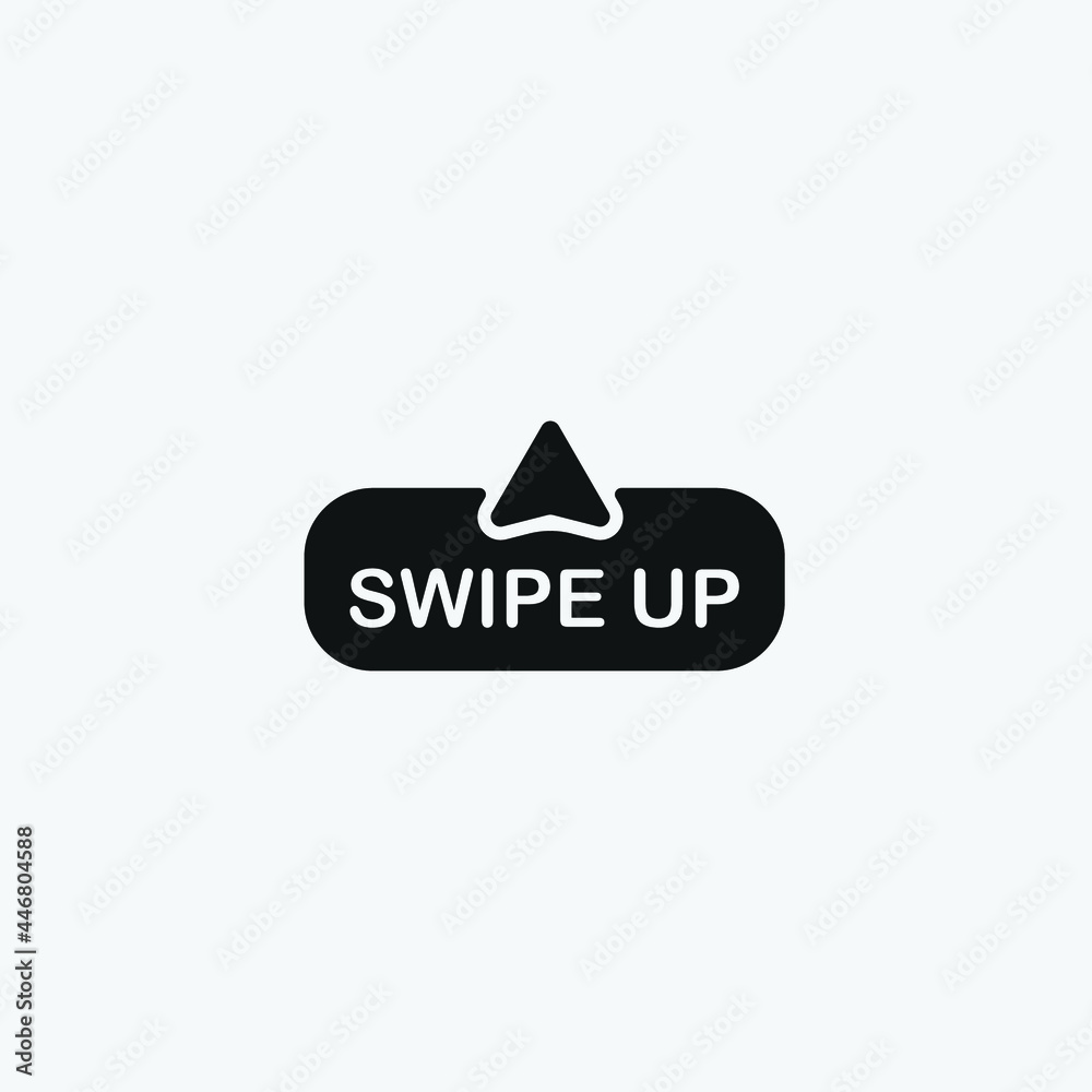 Swipe Up. Handwritten vector lettering. Unique hand drawn nursery ...