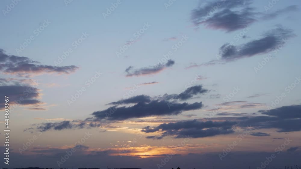 Beautiful Sunset 4K TimeLapse of the Sky Sun and Clouds. The Sun Sets ...