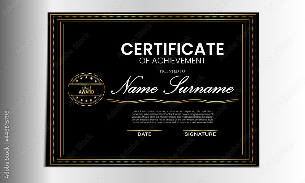 Modern Premium Certificate Templates Design. Unique Diploma Template ...