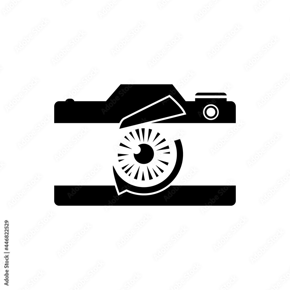 Abstract camera logo icon. Logo camera photographer cartoon vector ...