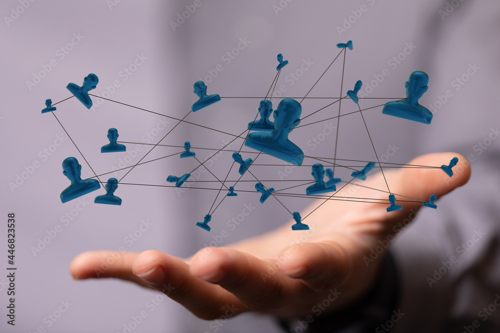 Neural network concept. Connected cells with links. Stock Photo | Adobe ...