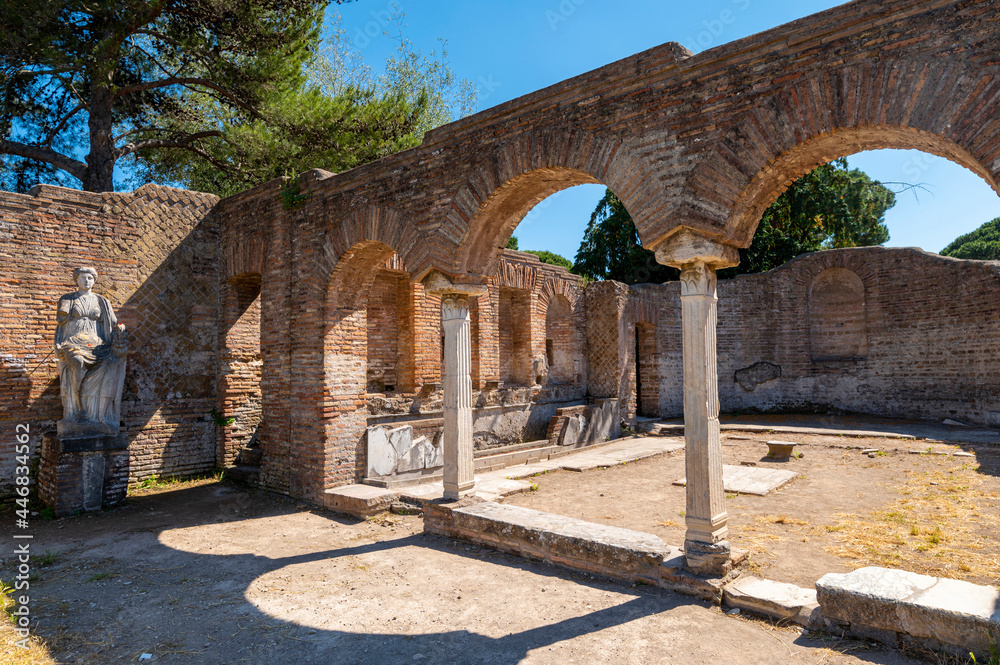 Rome Ostia Antica, Italy Ancient Roman ruins, architectural structure ...