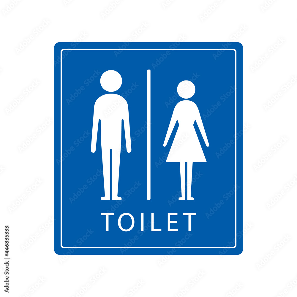 Restroom icon vector. Toilet sign blue illustration Stock Vector ...